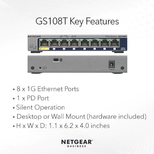 Jual Gs108t 8-port Gigabit Ethernet Smart Switch With Cloud Management ...