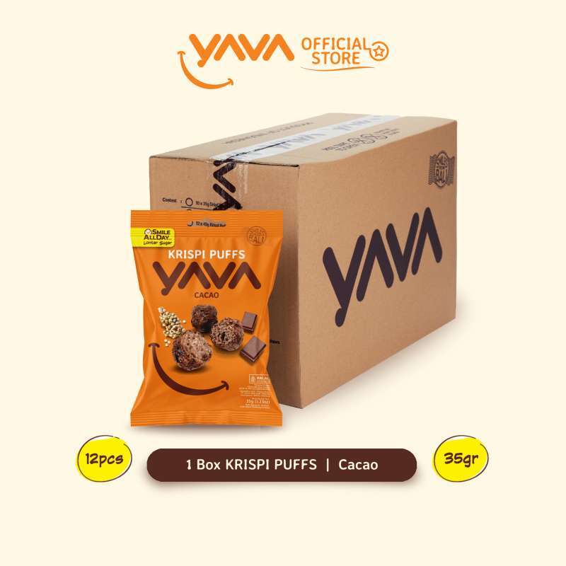 Promo Yava Carton Pack Krispi Puffs Cacao ( 12 X 35g ) Diskon 14% Di Seller Yava Official Store ...