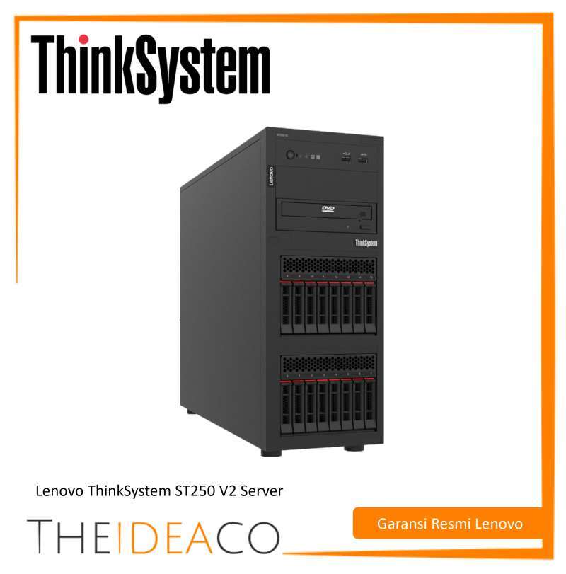 Jual Lenovo ThinkSystem ST250 V2 Server Tower Intel Xeon E-2324G 8GB 1 ...