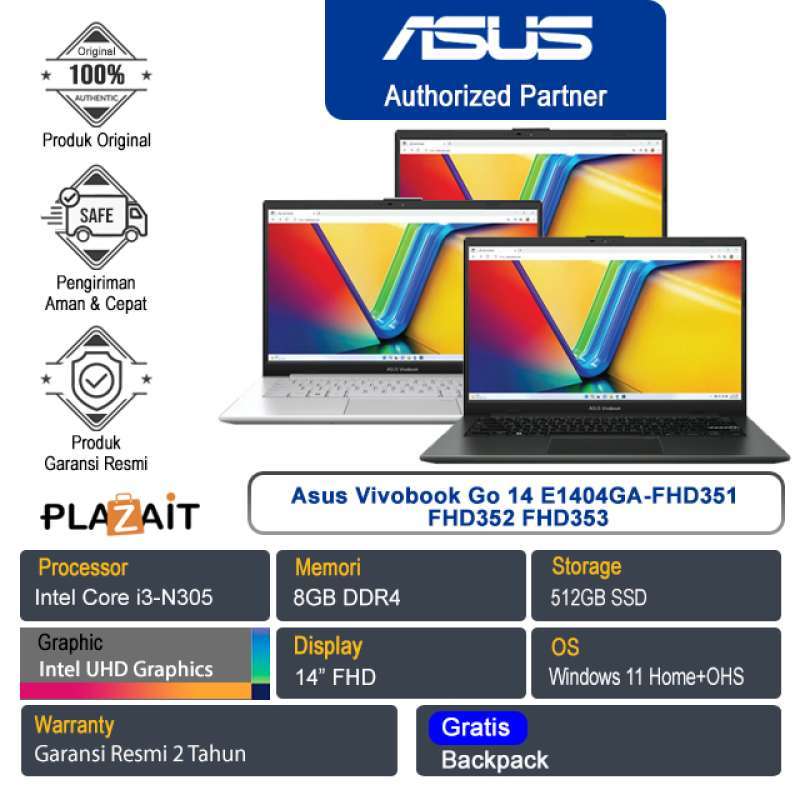 Jual Asus Vivobook Go 14 E1404ga-fhd351 Fhd352 Fhd353 /intel Core I3 ...
