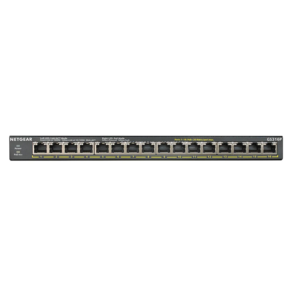 Jual Gs316p 16 Port Gigabit Ethernet Unmanaged Poe+ Switch With Flexpoe ...