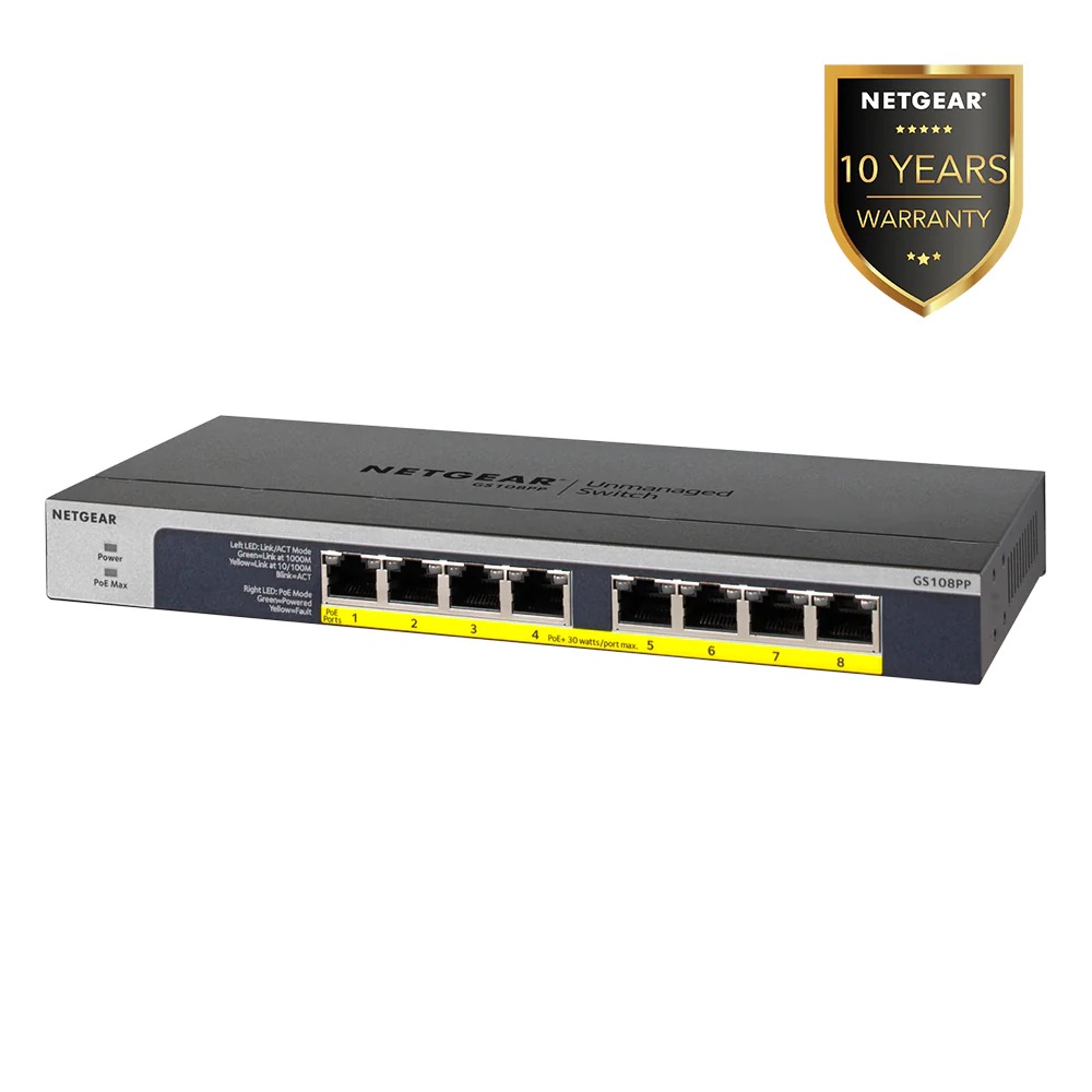 Jual Gs108pp 8 Port Gigabit Ethernet High-power Poe+ Unmanaged Switch ...