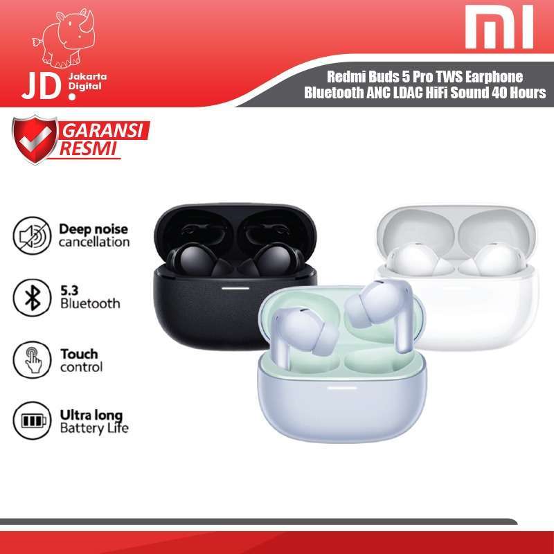 Jual Redmi Buds 5 Pro TWS Earphone Bluetooth ANC LDAC HiFi Sound ...