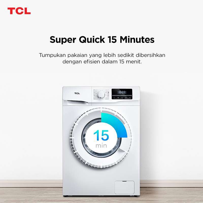 Promo [NEW] TCL Mesin Cuci Front Loading 7 KG - Honeycomb Crystal Drum – Drum Clean - 16 Wash ...