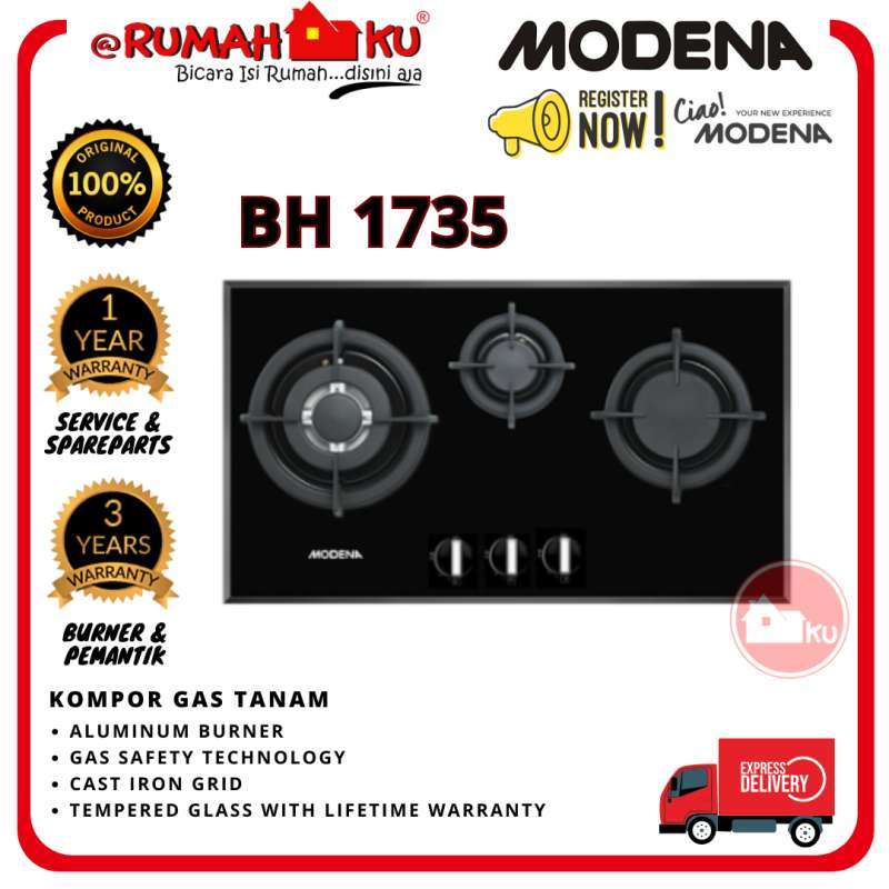 Kompor Modena 1735 House Jual Modena Kompor Tanam 3 Tungku Bh 1735