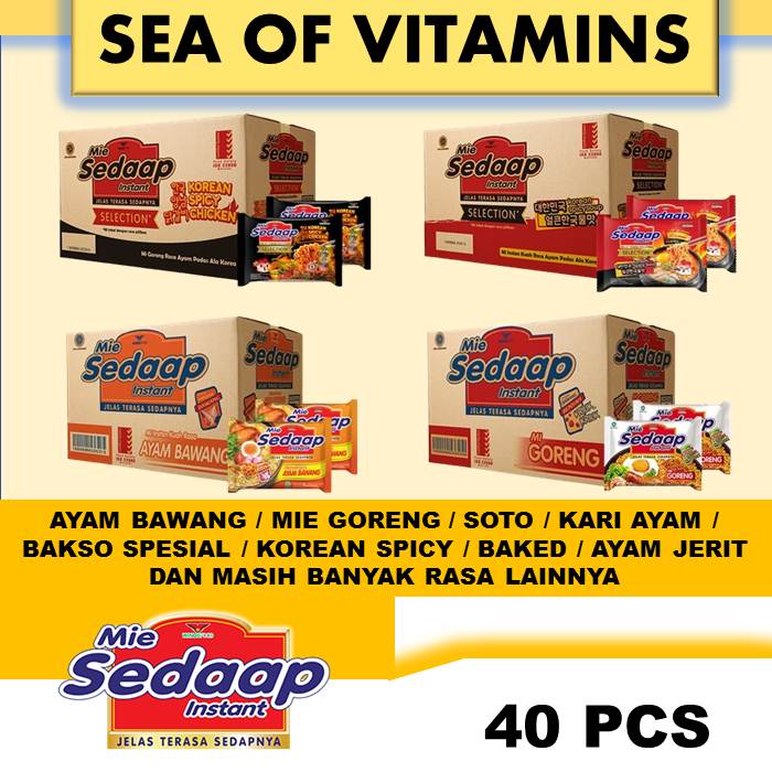 Jual MIE SEDAAP INSTAN 40 PCS 1 KARTON - MIE INSTAN SEDAP SEMUA RASA ...