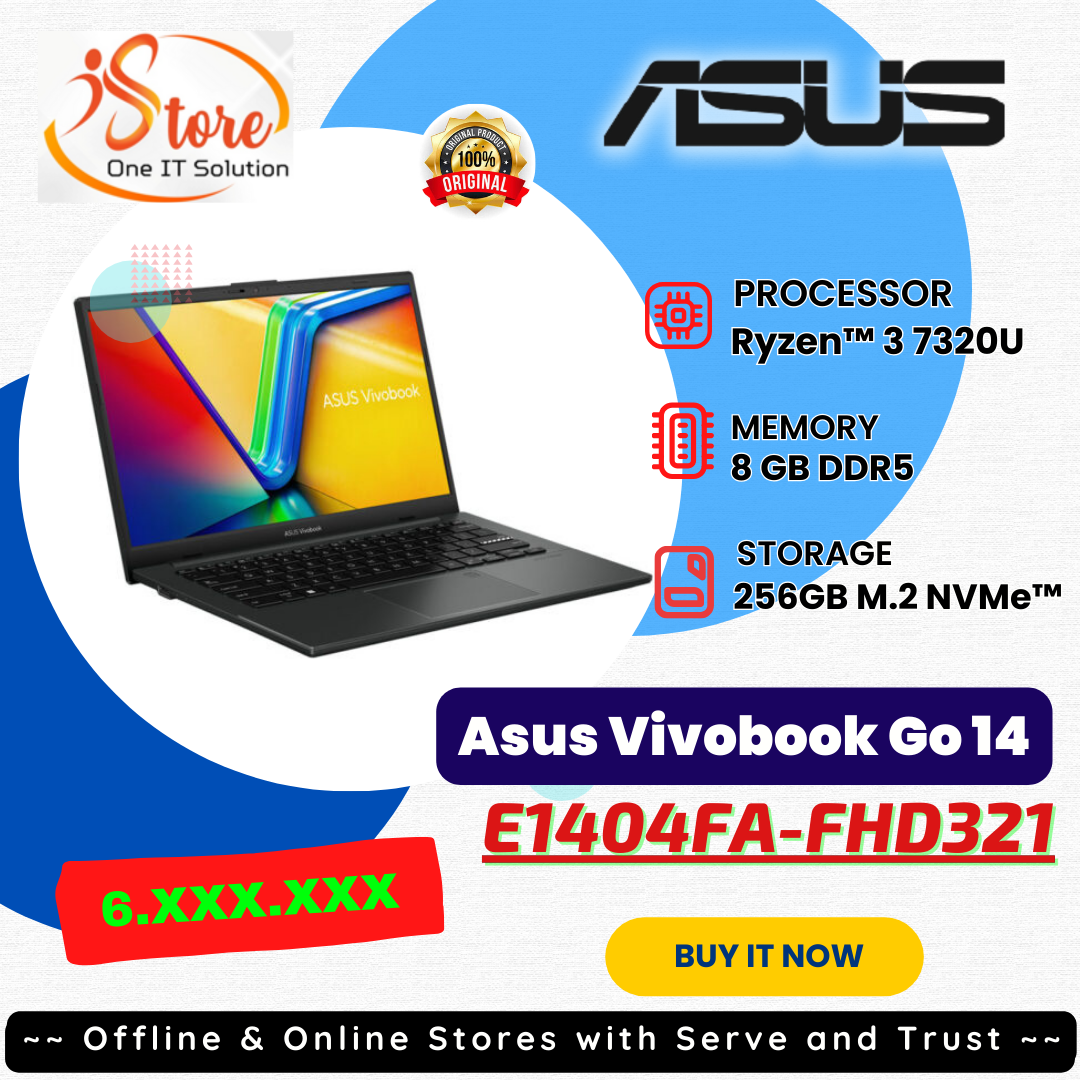 Jual Asus Vivobook Go 14 E1404fa-fhd321 /amd Ryzen 3-7320u/8gb/256gb ...