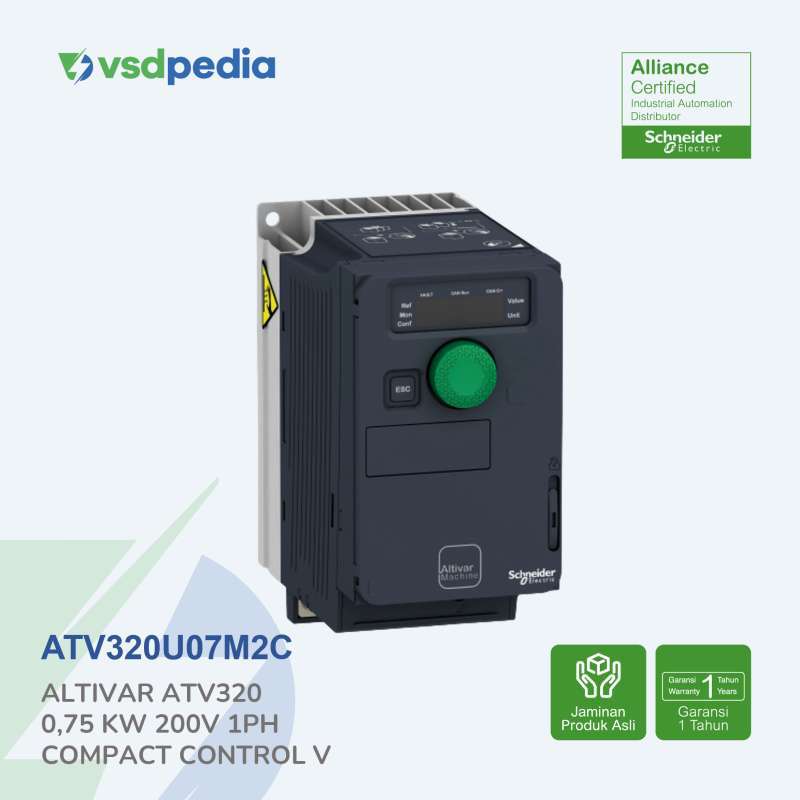 Jual Schneider Altivar Atv320 Variable Speed Drive 0.75kw 1p ...