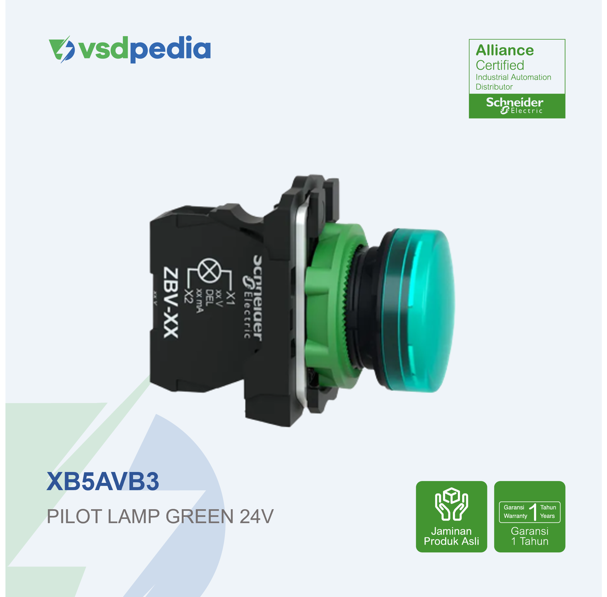 Jual Schneider Pilot Lamp Green 24v - Xb5avb3 Di Seller Vsdpedia ...