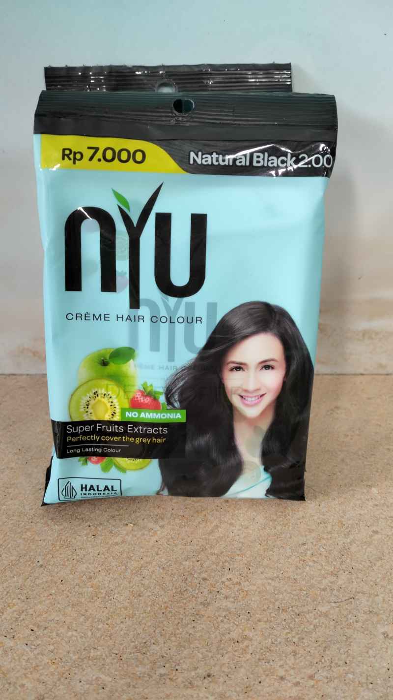 Jual Nyu Hair Colour 20 Ml Semir Rambut Henna Shampoo Cat Pewarna ...