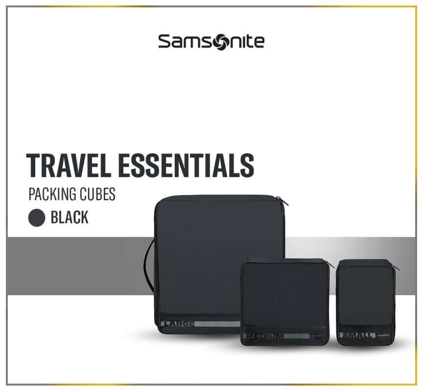 Jual Samsonite Accessories Packing Cubes Set 3 Sized - Black Di Seller ...
