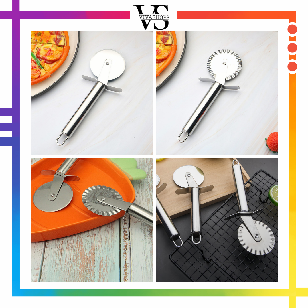Jual Pisau Cutter Pizza Pisau Pemotong Pizza Bentuk Roda Stainless ...