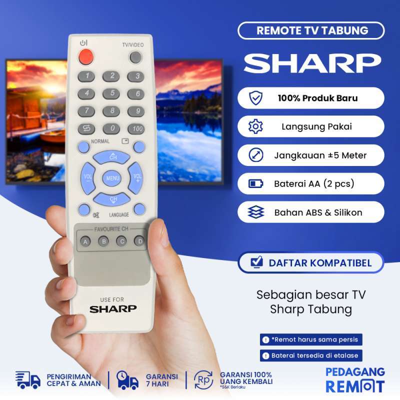 remote tv sharp tabung