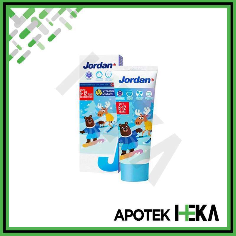 Jual Pasta Gigi Jordan Kids Step 2 (6-12 Tahun) - Pasta Gigi Anak Di ...