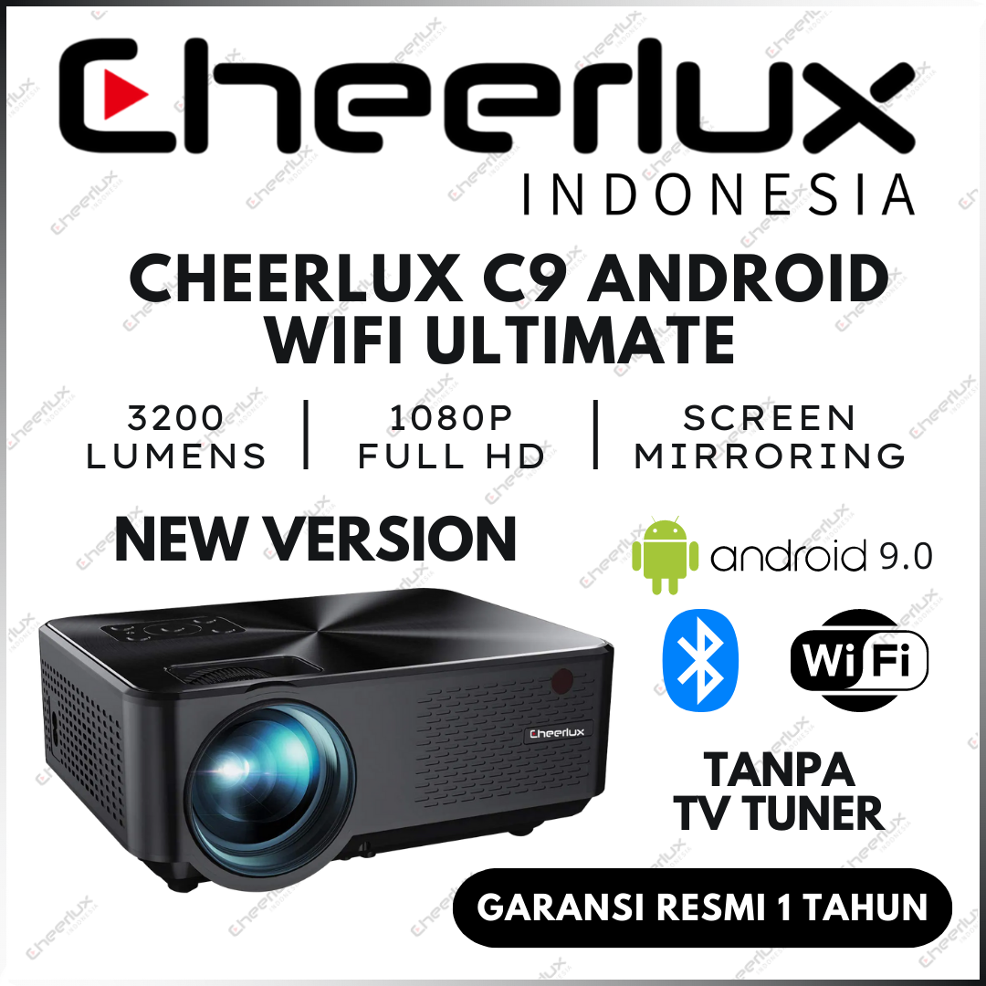 Promo Cheerlux Indonesia | Proyektor Cheerlux C9 Basic, Wifi, Dan Android Ultimate 3200 Lumens ...