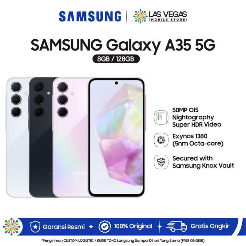Jual Samsung Galaxy A35 5g 8/128gb Nfc - Garansi Resmi - Ice Blue Di Seller Tokolasvegas ...