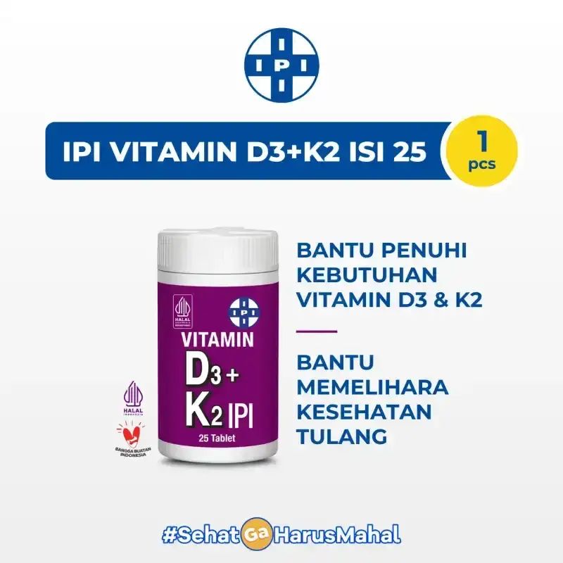 Promo Ipi Vitamin D3+k2 Tab 25s' Bt Diskon 31% Di Seller Tempo Health ...