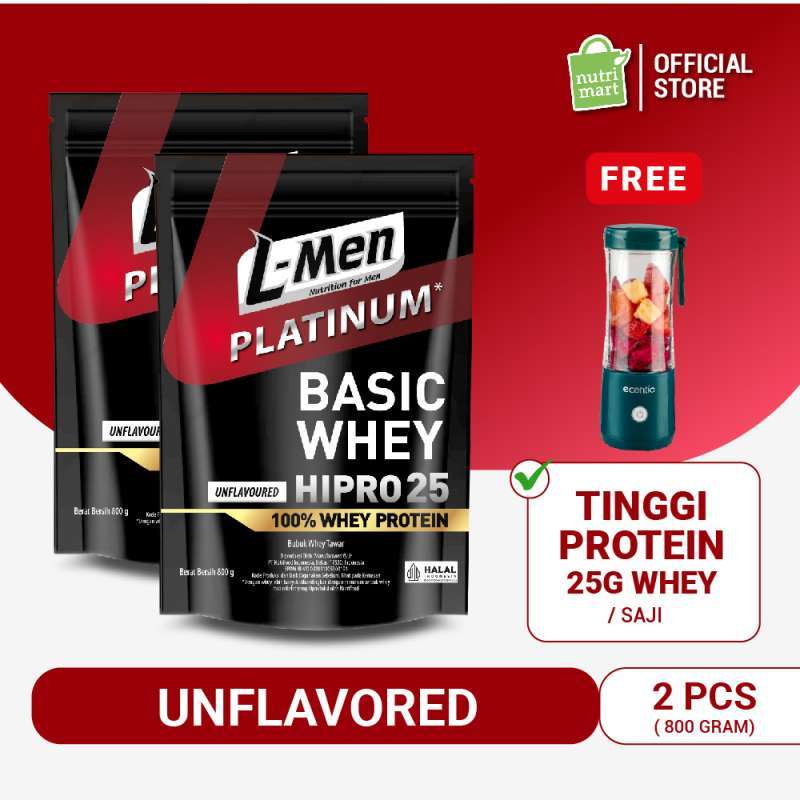 Promo Free Mini Juicer Ecentio - Twin Pack : L-men Platinum Basic Whey ...