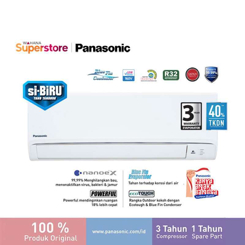 Promo Panasonic AC Split Standard Deluxe Si-Biru Nanoe-G 3/4 PK - CS/CU ...