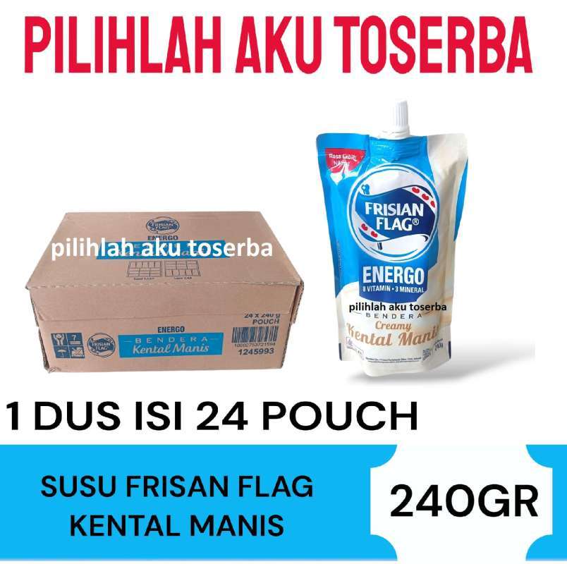 Promo Frisian Flag Energo Susu Kental Manis Putih Pouch 240 Gram ...