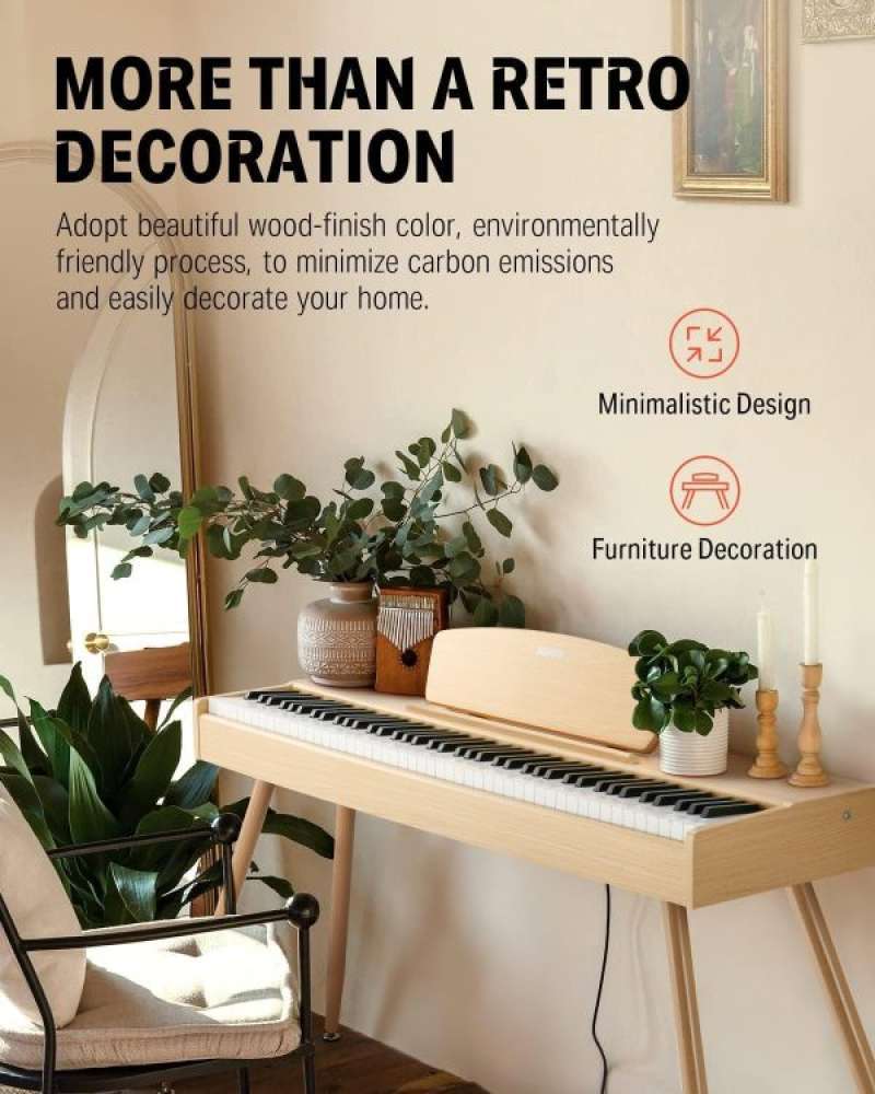 Promo Donner Ddp - 80 Digital Piano 88 Key Wooden - Natural Wood Diskon ...