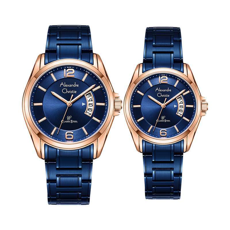 Jual Jam Tangan Couple Alexandre Christie Classic Steel Ac 8684 Burbu ...