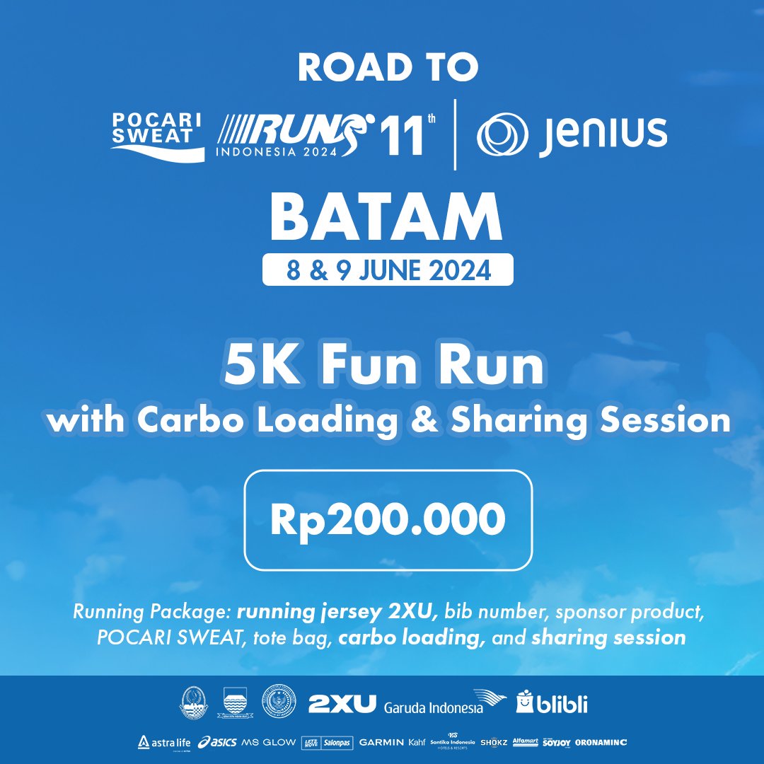 Jual Road To Pocari Sweat Run 2024 - Batam - Carbo Loading Size Xxs Di Seller Road To Pocari ...