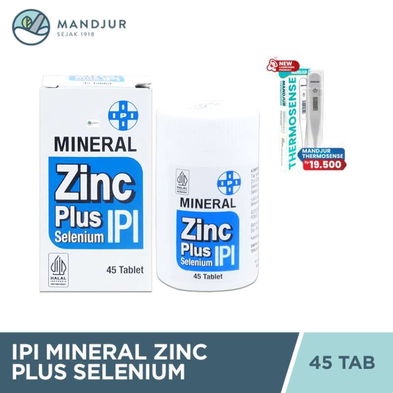 Jual Ipi Mineral Zinc Plus Selenium 45 Tablet - Suplemen Zinc Dan ...