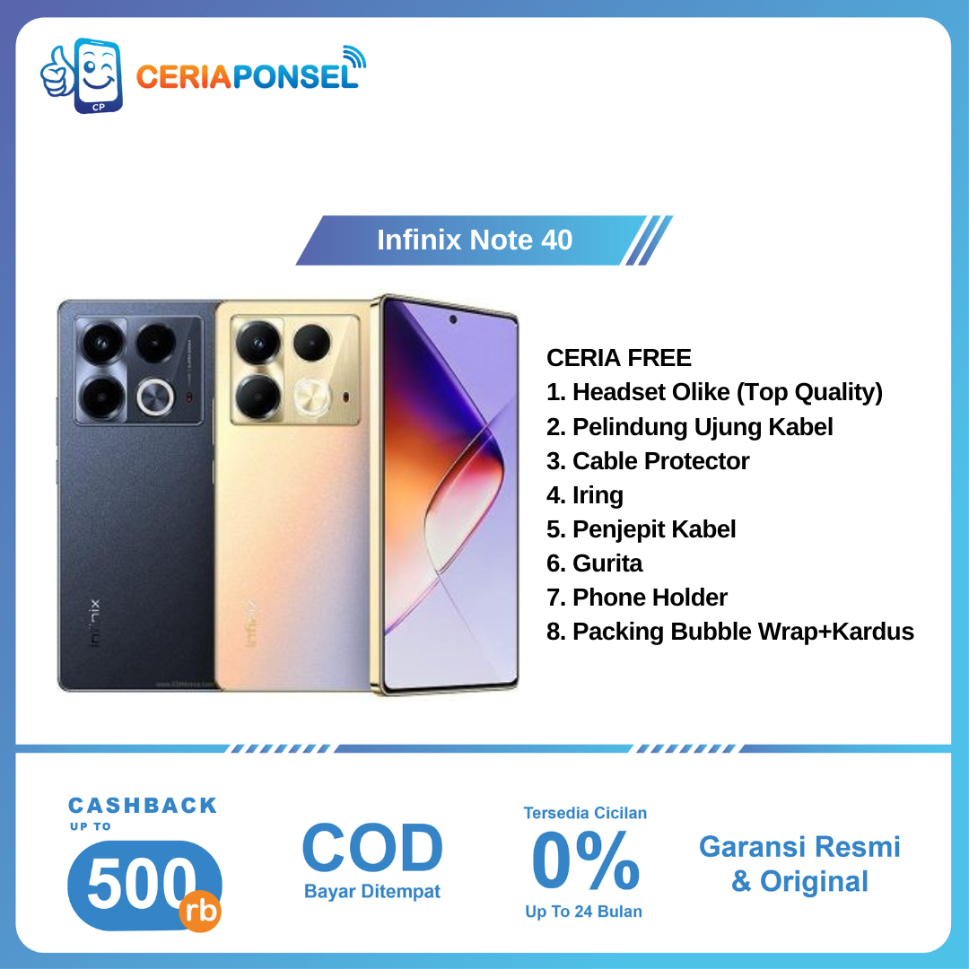 Jual Infinix Note 40 8/256gb Mediatek Helio G99 Ultimate | Garansi Resmi Di Seller Ceria Ponsel ...