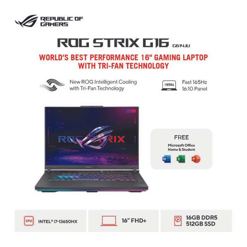 Jual Asus Rog Strix G16 G614ju-i745jlg-o - Eclipse Gray [no Bag] [intel ...