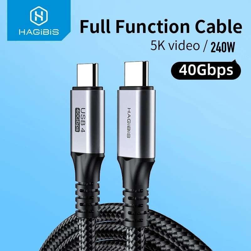 Promo Hagibis 240w Usb 4 Cable C With Thunderbolt 3/4 5k@60hz 40gbps ...