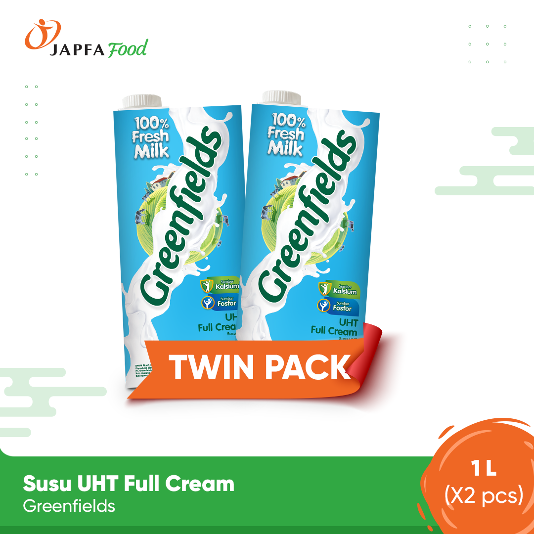 Promo Greenfields Susu Uht Full Cream 1 L - Twinpack - 100% Fresh Milk ...