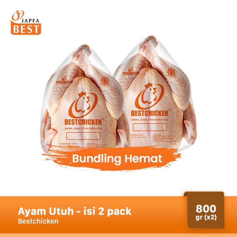 Promo JAPFA BEST Ayam Karkas Broiler - Ayam Potong Utuh [0.8 Kg/ Kombo ...