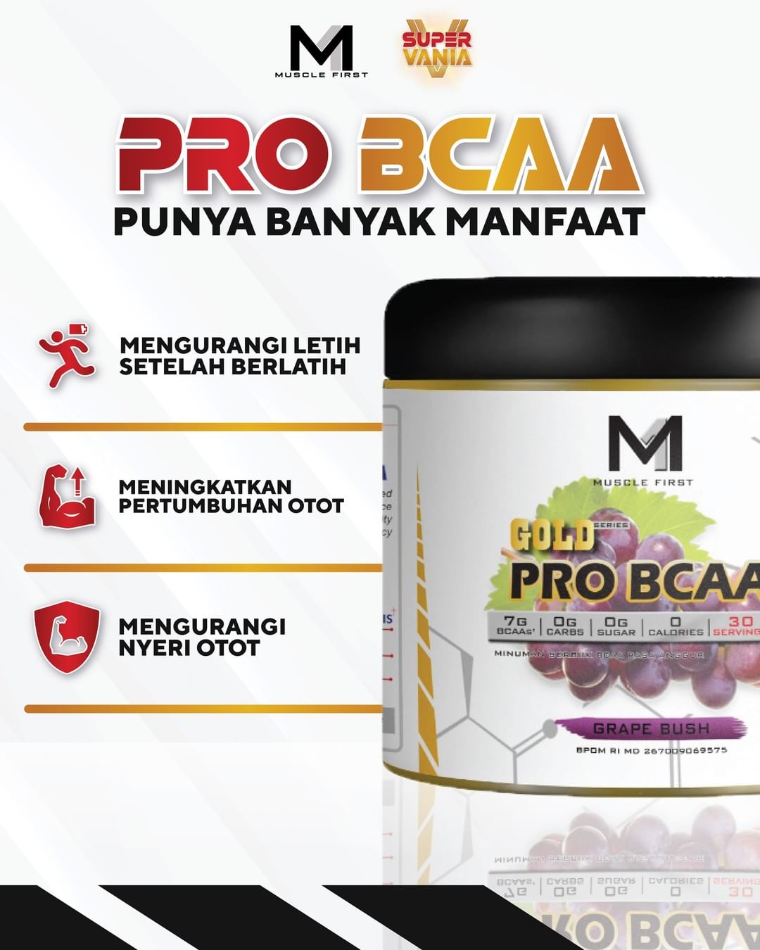 Jual Muscle First Pro Gold Bcaa Powder - Menambah Tenaga | Muscle ...
