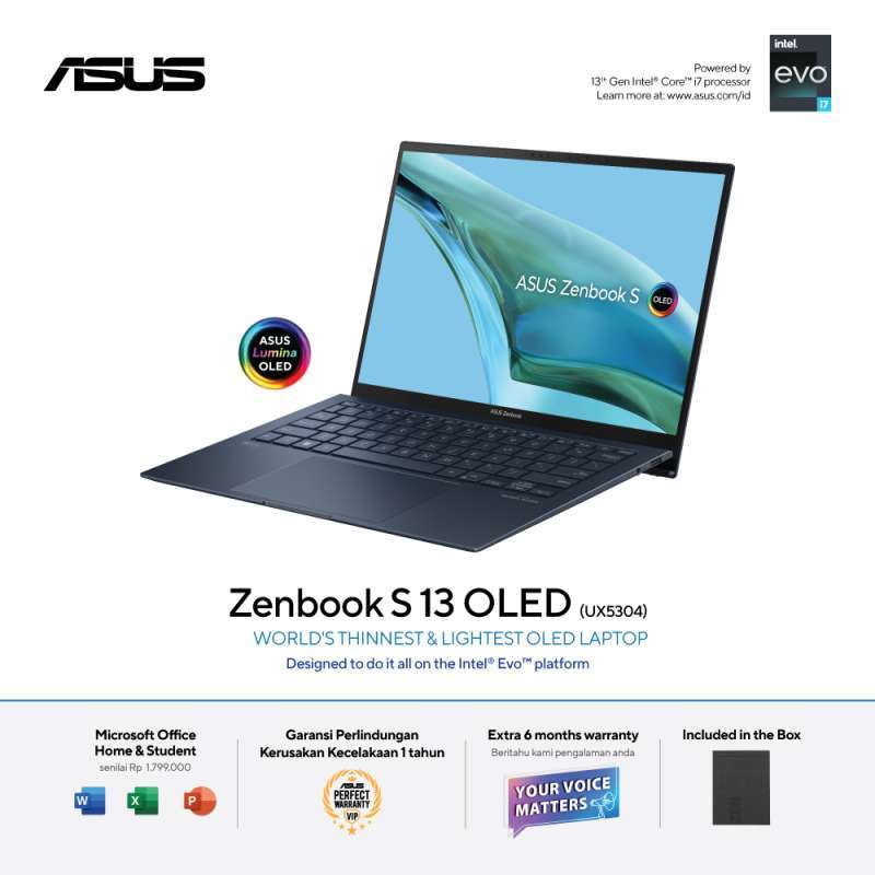 Jual Asus Zenbook S13 Ux5304ma-oleds711 Oleds712 /intel Core Ultra 7-155u/32gb/1tb Ssd/intel ...