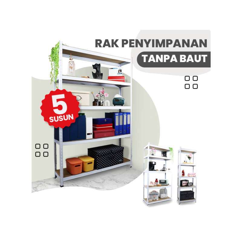 Promo Goto Axton Rak Besi Susun Siku Storage Rack Penyimpanan Serbaguna ...