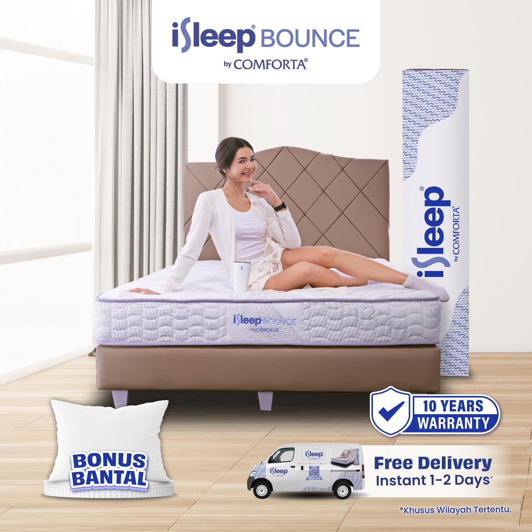 Promo Isleep Bounce By Comforta (bonnel) - Vacuumed Mattress Free Bantal (mattress Only) - 100 X ...