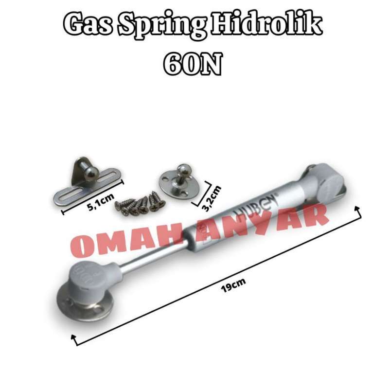 Jual 2 Pcs Gas Spring Huben Untuk Kitchen Set Berat 60n 80n 100n 150n ...