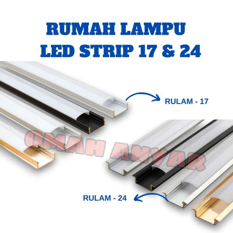 Jual List Rumah Lampu Huben Led Stripe Alumminium Rulam-17 Rulam-24 ...