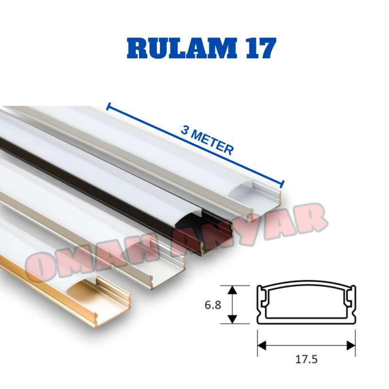 Jual List Rumah Lampu Huben Led Stripe Alumminium Rulam-17 Rulam-24 ...