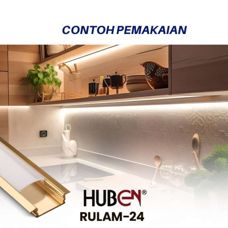 Jual List Rumah Lampu Huben Led Stripe Alumminium Rulam-17 Rulam-24 ...