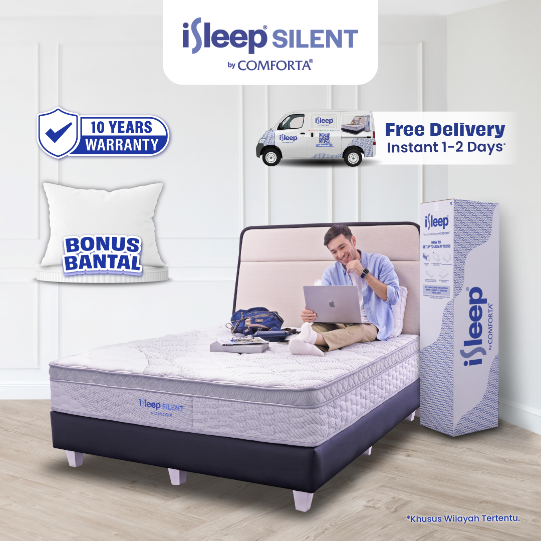Promo Isleep Silent By Comforta (kasur Pocket) - Vacuumed Mattress Free ...