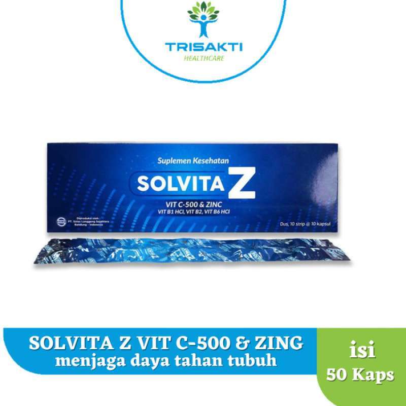 Promo Solvita Z Strip 10 Kaps Vitamin C 500 Mg - Multivitamin Daya Tahan Tubuh Diskon 31% Di ...