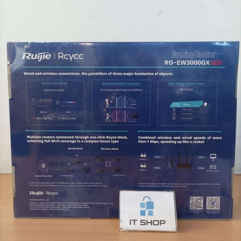 Jual Ruijie Rg-ew3000gx Pro Wi-fi 6 Dual-band Gigabit Gaming Router Di ...