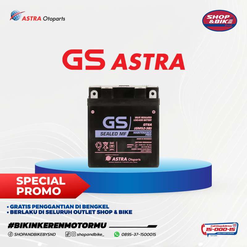 Harga Aki Gs Astra Gm5 Z3 B 💯 Terbaru, Spesifikasi, & Kredit Juni 2026