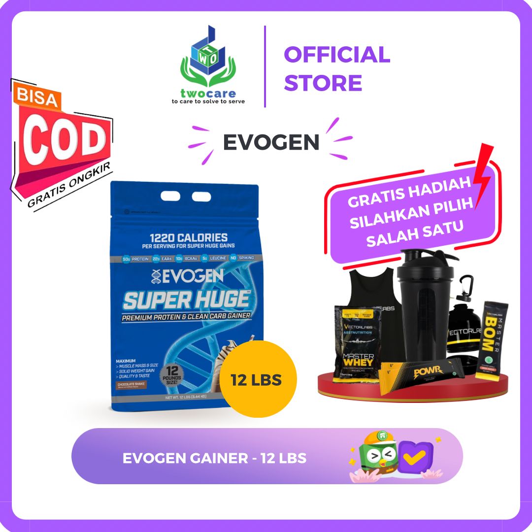 Jual Evogen Super Huge Mass Gainer 12 Lbs Clean Carb Gainer - Chocolate || 2 Sachet Whey Di ...