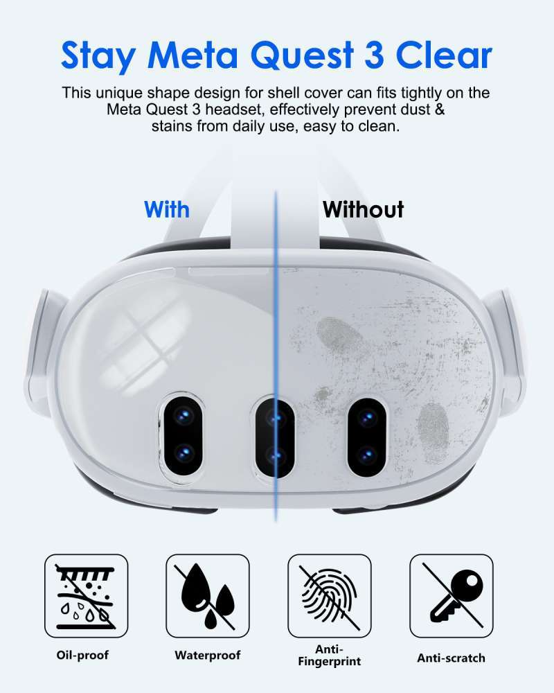 Jual Aolion Transparent Clear Shell For Quest 3 Case Casing Bening ...