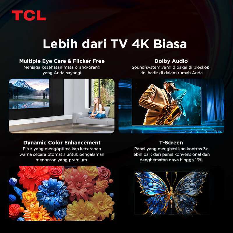 Promo Tcl 43 Inch Smart 4k Uhd Google Tv - T-screen - Dolby Audio - Hdr10 - Aipq Processor ...
