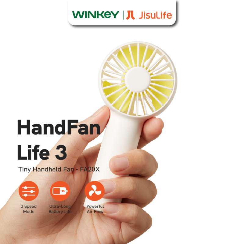 Promo Jisulife Kipas Angin Genggam Long Lasting Battery Mini Fan ...