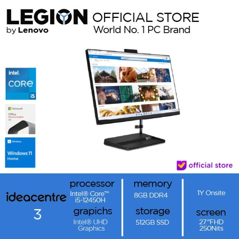 Promo Lenovo Aio Ideacentre 3 27iap7 Lnid [intel I5-12450h/ 8gb/ 512gb ...